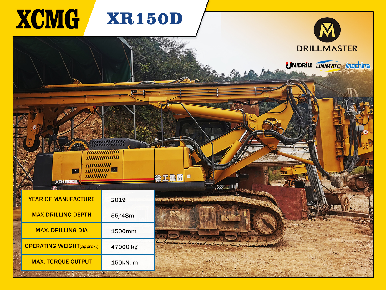XCMG Drill Rig XR150D 2019 - DRILLMASTER Engineering Technology